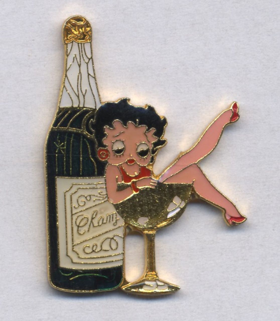 Betty Boop Pin's Champagne - AKILON