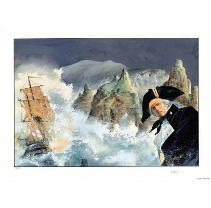 Bruce Hawker Affiche offset signée Tempête - AKILON