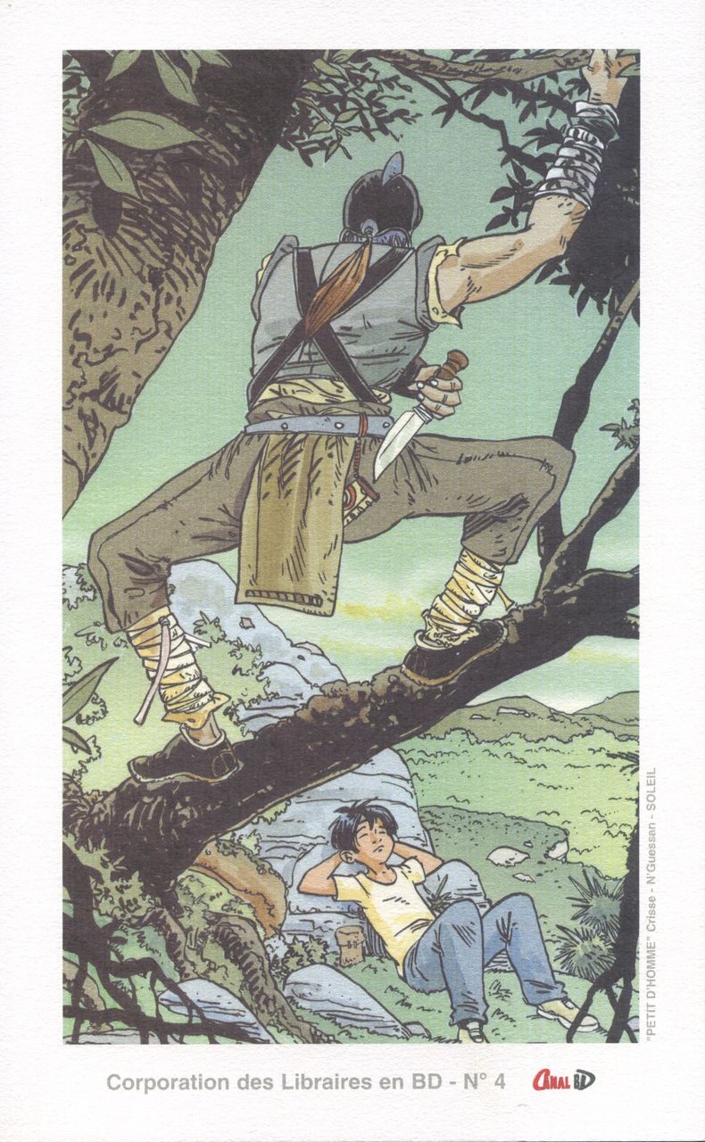 Crisse, Petit d'homme, Ex-libris offset Canal Bd N°4, Embuscade - AKILON