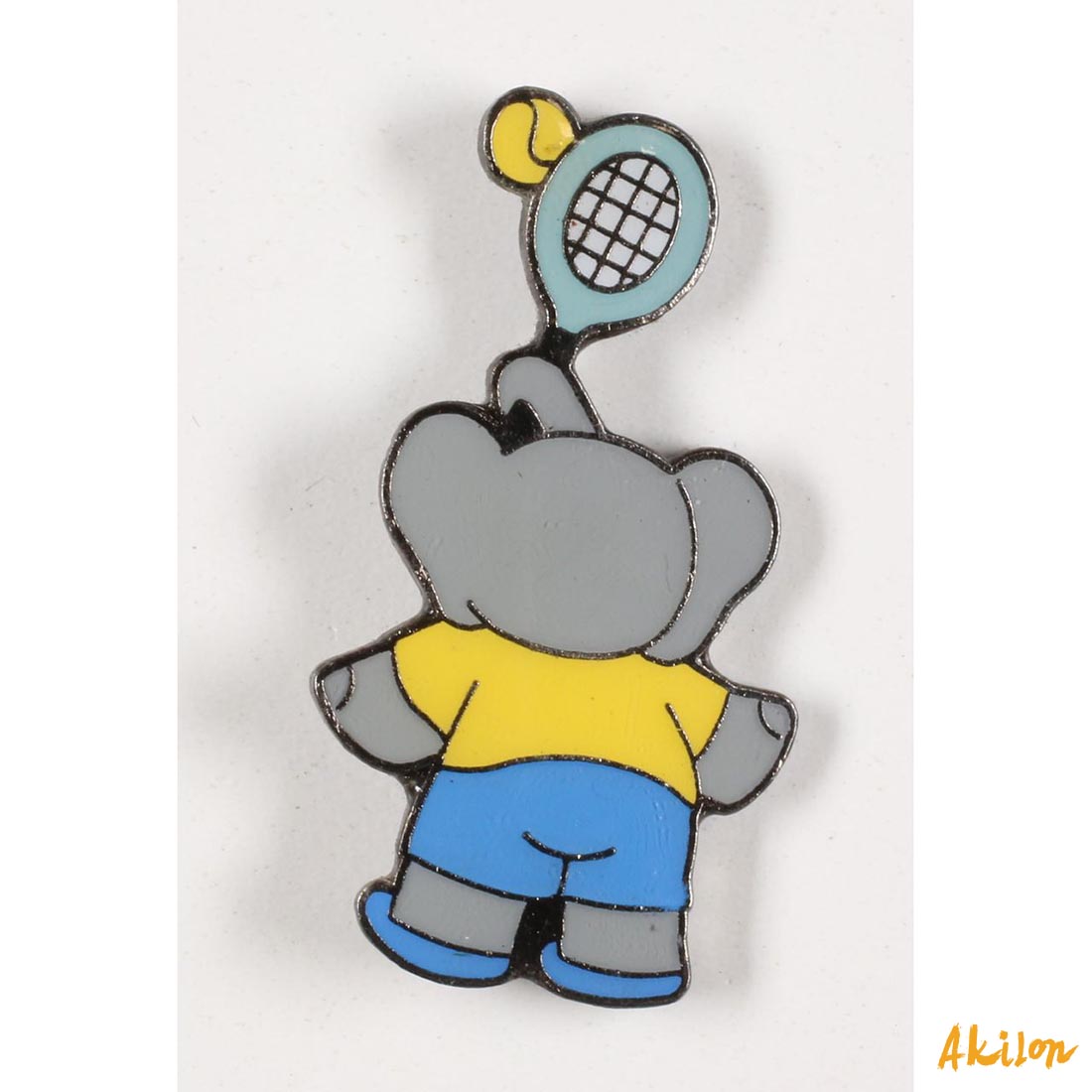 De Brunhoff, Babar, Pin's, Babar joue au tennis - AKILON