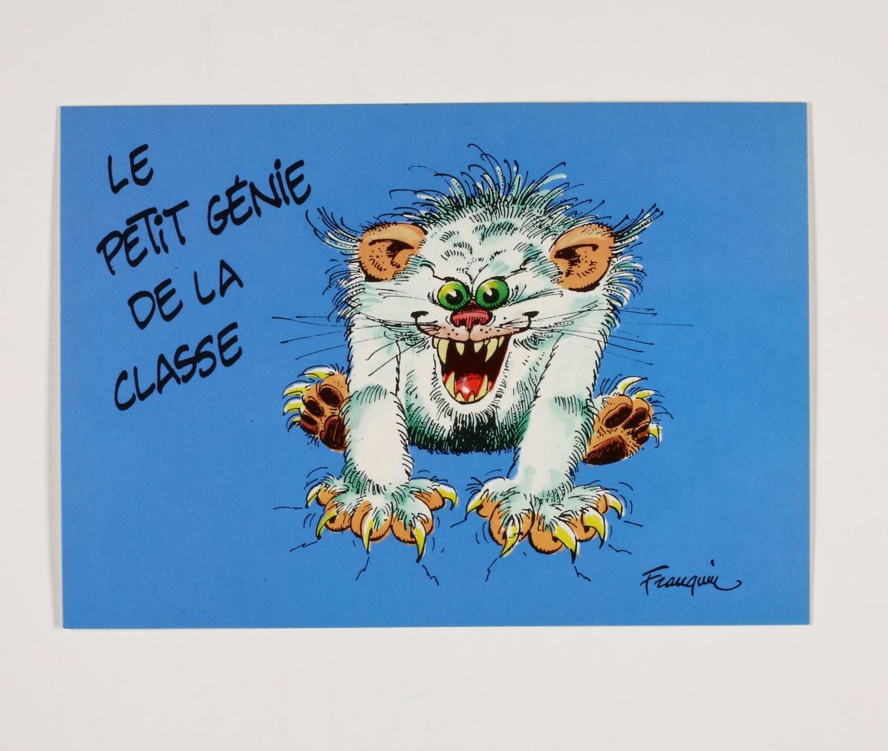 Franquin, Carte postale, Au bahut : le petit génie de la classe - AKILON