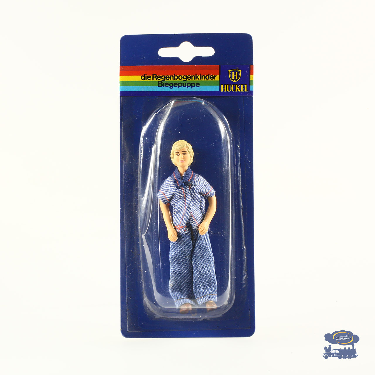 Hückel, Poupée Flexible, Homme en chemise et Jeans, 9,2 cm - AKILON