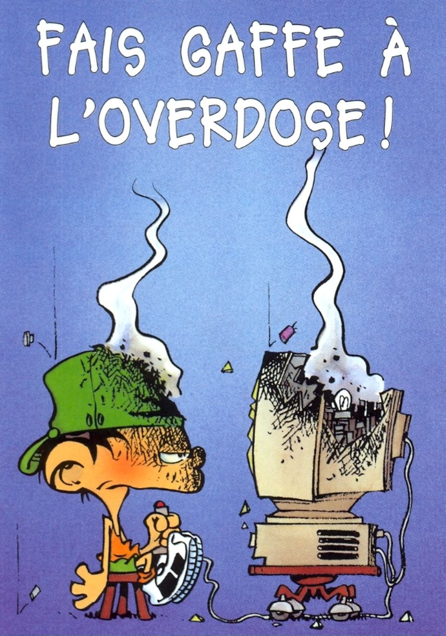 Kid Paddle : Carte Postale : Fais gaffe à l'overdose - AKILON