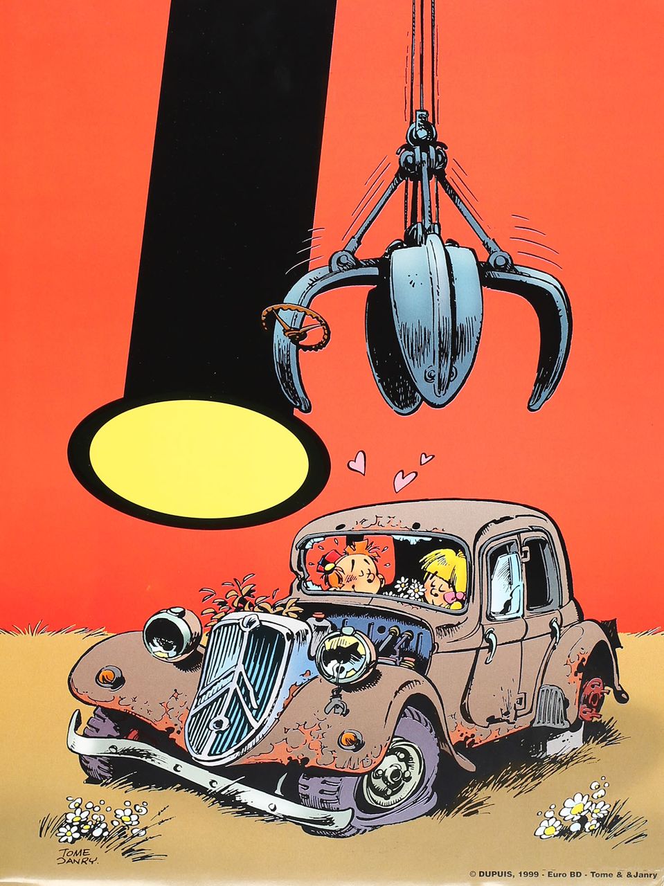 Le petit Spirou : Affiche offset : La Traction (petit modèle) - AKILON Le petit Spirou : Affiche offset : La Traction (petit modèle) - AKILON