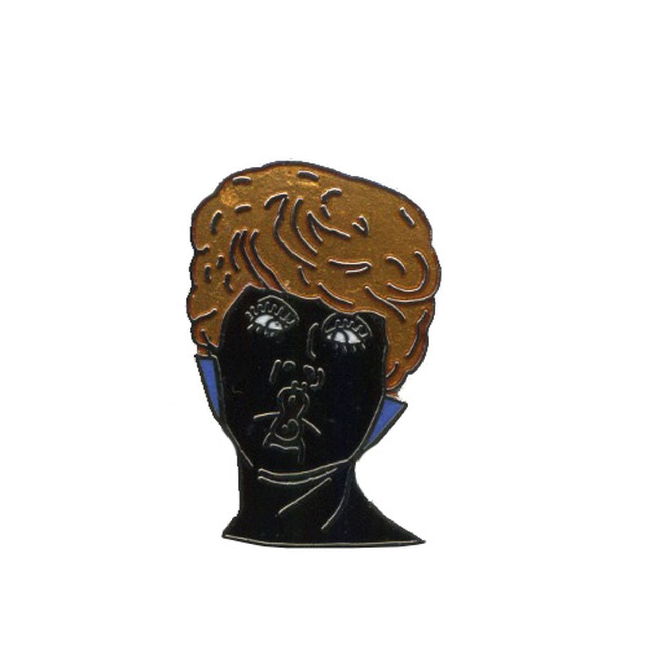 Pin's Démons & Merveilles : Pin-up tête de Femme (noir) - AKILON