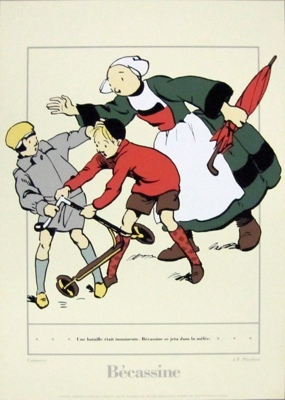 Pinchon, Bécassine, Sérigraphie, Une bataille était imminente - AKILON