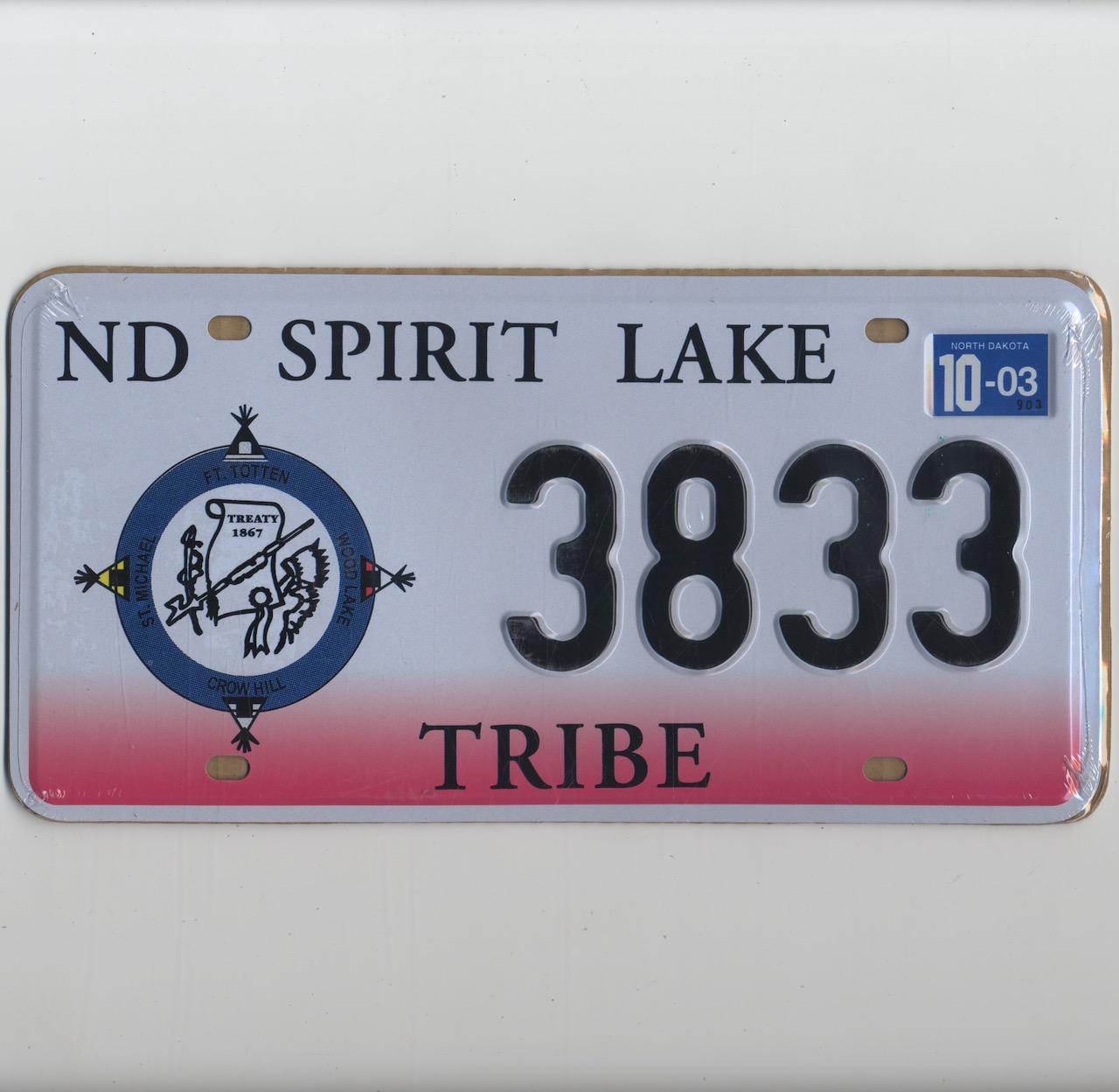 Plaque d'immatriculation, américaine NORTH DAKOTA Spirit Lake Tribe ...