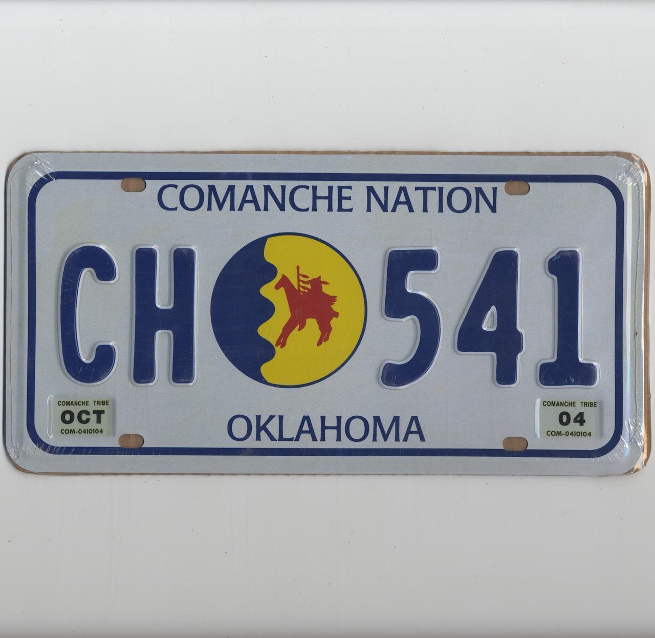 Plaque d'immatriculation américaine, OKLAHOMA Comanche Nation - AKILON
