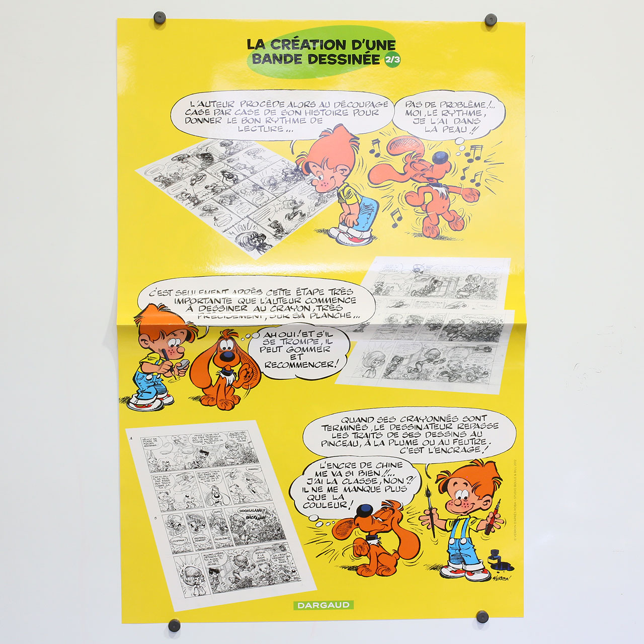 Roba, Boule et Bill 3 Affiches offset, La création d'une Bande dessinée ...