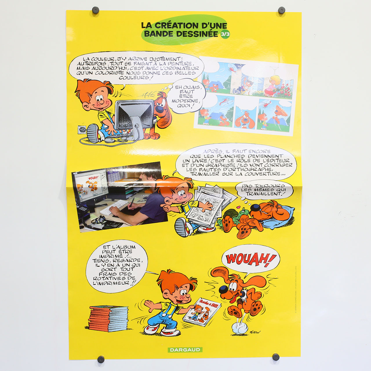 Roba, Boule et Bill 3 Affiches offset, La création d'une Bande dessinée ...