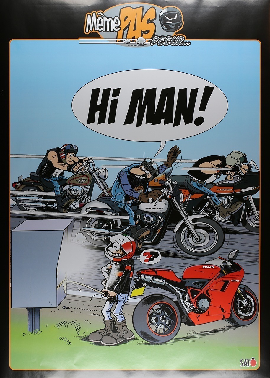 Sato, Même pas peur, Affiche Offset, Hé Man ! - AKILON