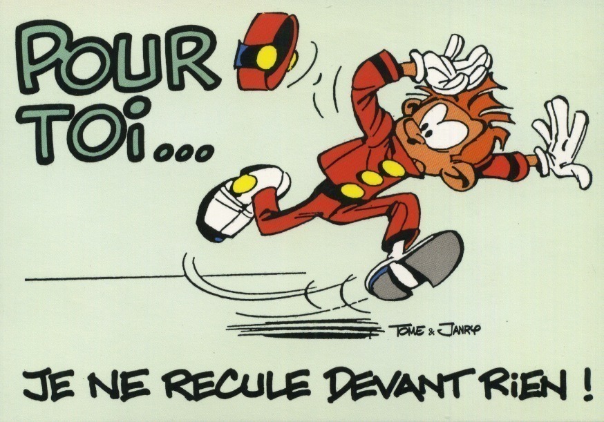 Spirou et Fantasio : Carte postale : Pour toi... Je ne recule devant rien ! - AKILON