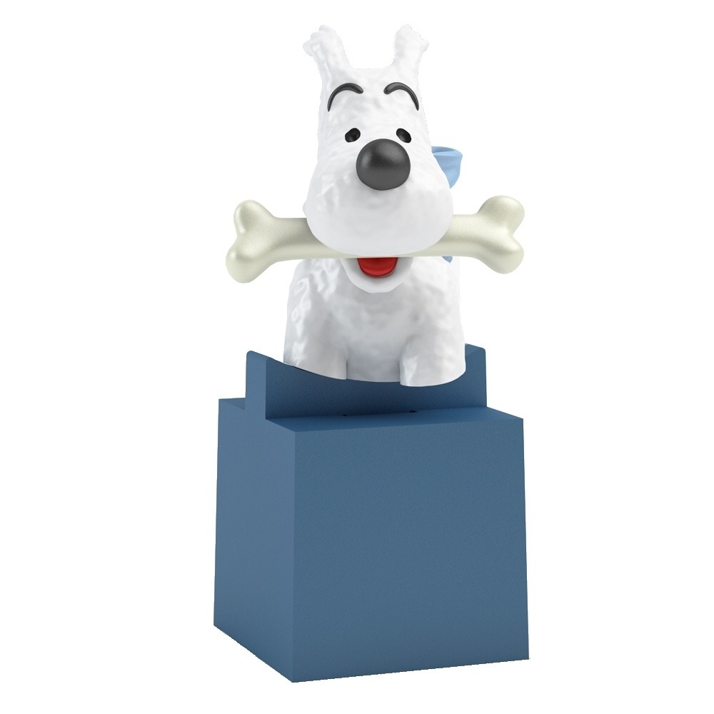 Tintin, Figurine plastique, Petit buste Milou - AKILON
