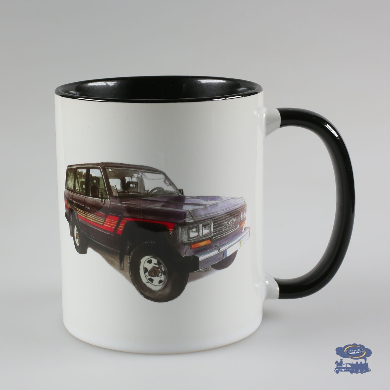 Toyota Land Cruiser, Mug Blanc / Noir - AKILON