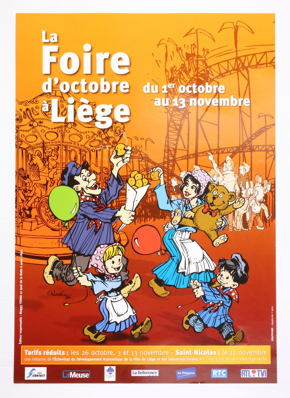 Walthery, Affiche publicitaire 'La Foire d'Octobre de Liège' (Grand ...
