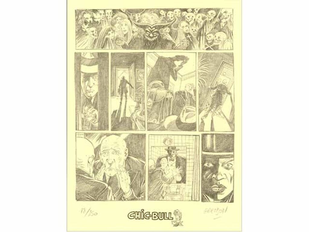 Carland Cross Planche crayonnée Ex-libris offset signé par Grenson - AKILON