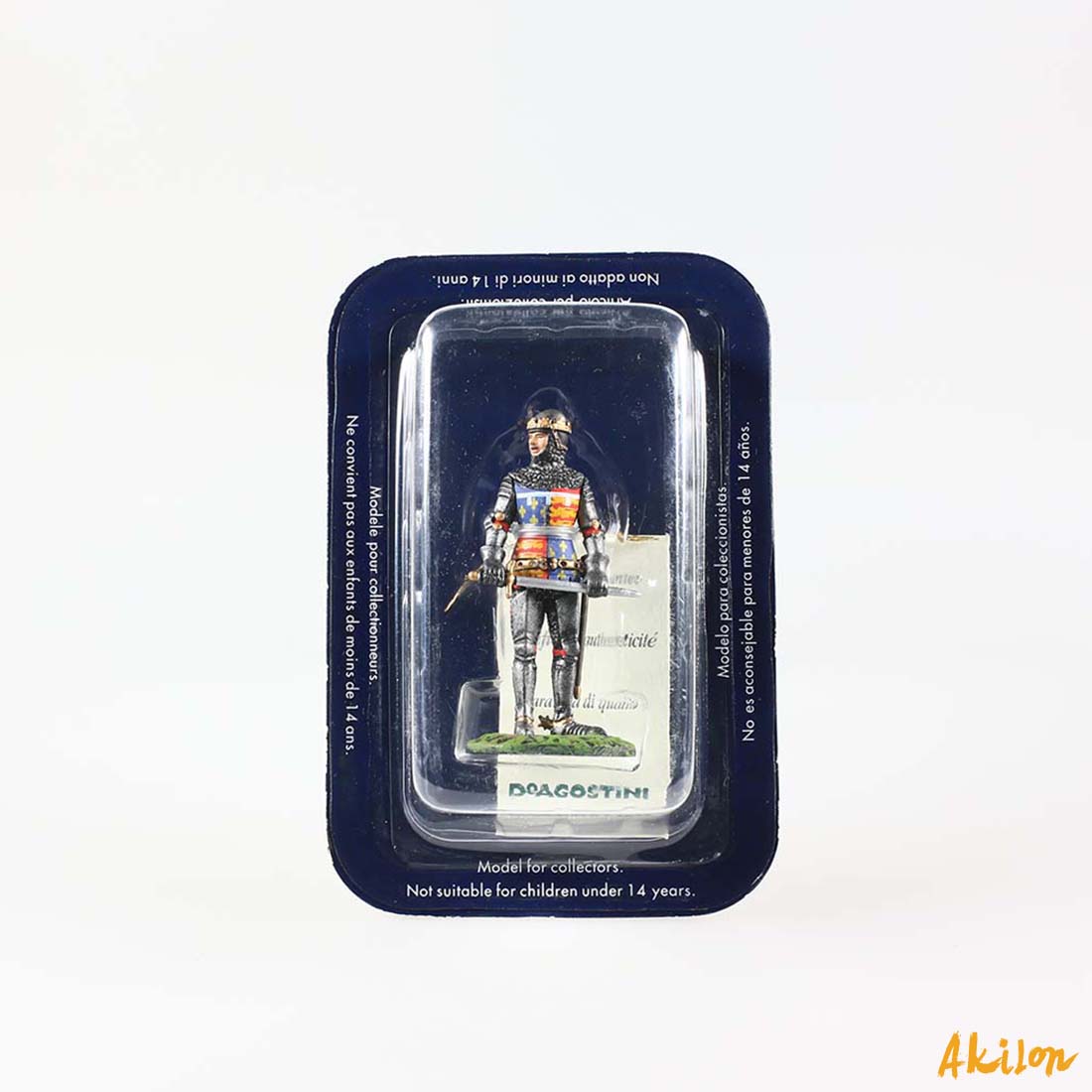 Le Moyen Âge, Figurine en métal, Chevalier avec une couronne - AKILON